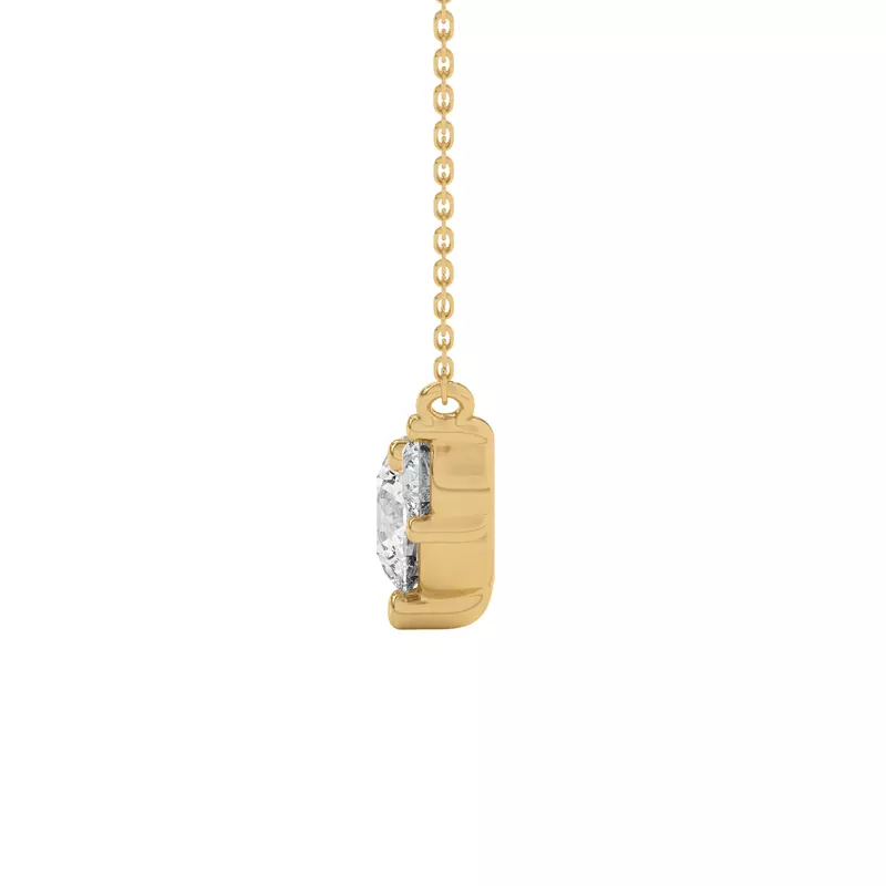 Classic Three-Stone Lab Diamond Pendant - 14K Yellow Gold