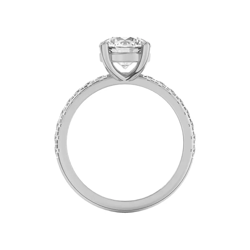 Betsy Classic Pavé Engagement Ring - 14K White Gold