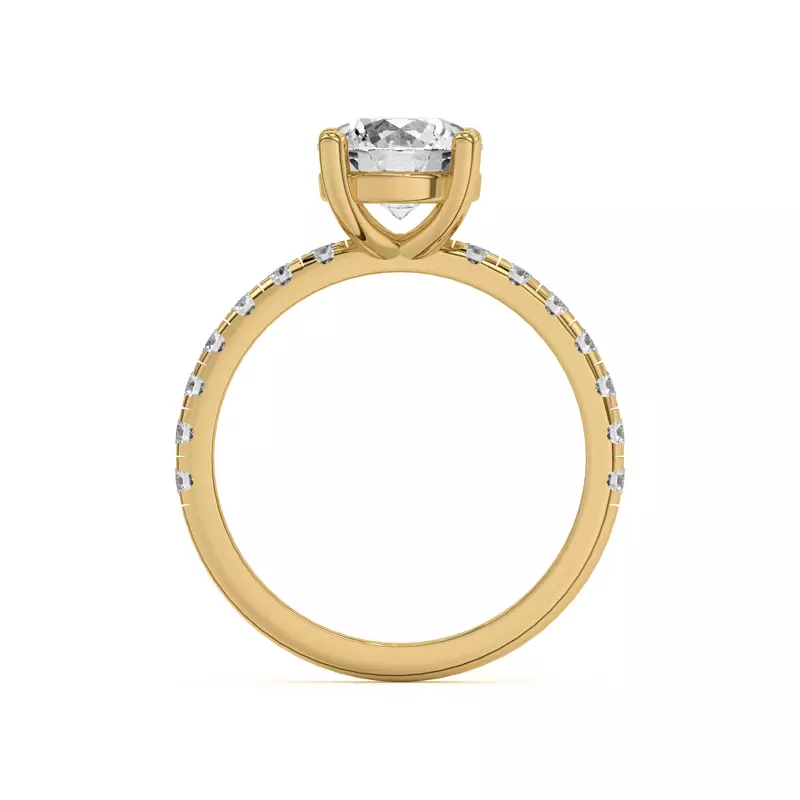 Betsy Grand Pavé Engagement Ring - 14K Yellow Gold