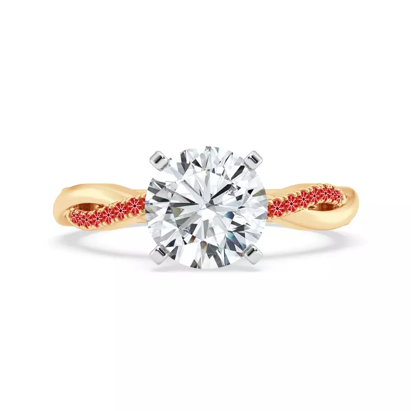 Signature Hearts & Arrows Pavé Twist Engagement Ring With Hidden Halo ...