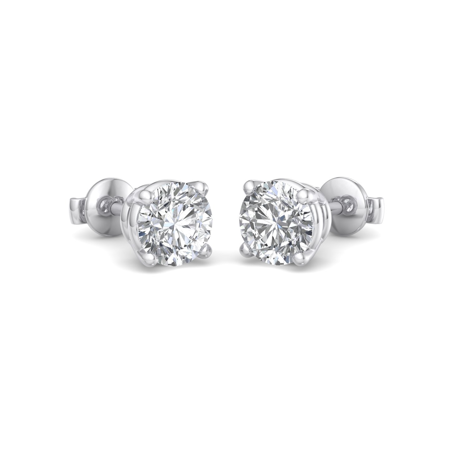 Four-Prong Guardian Back Earrings | Rare Carat®