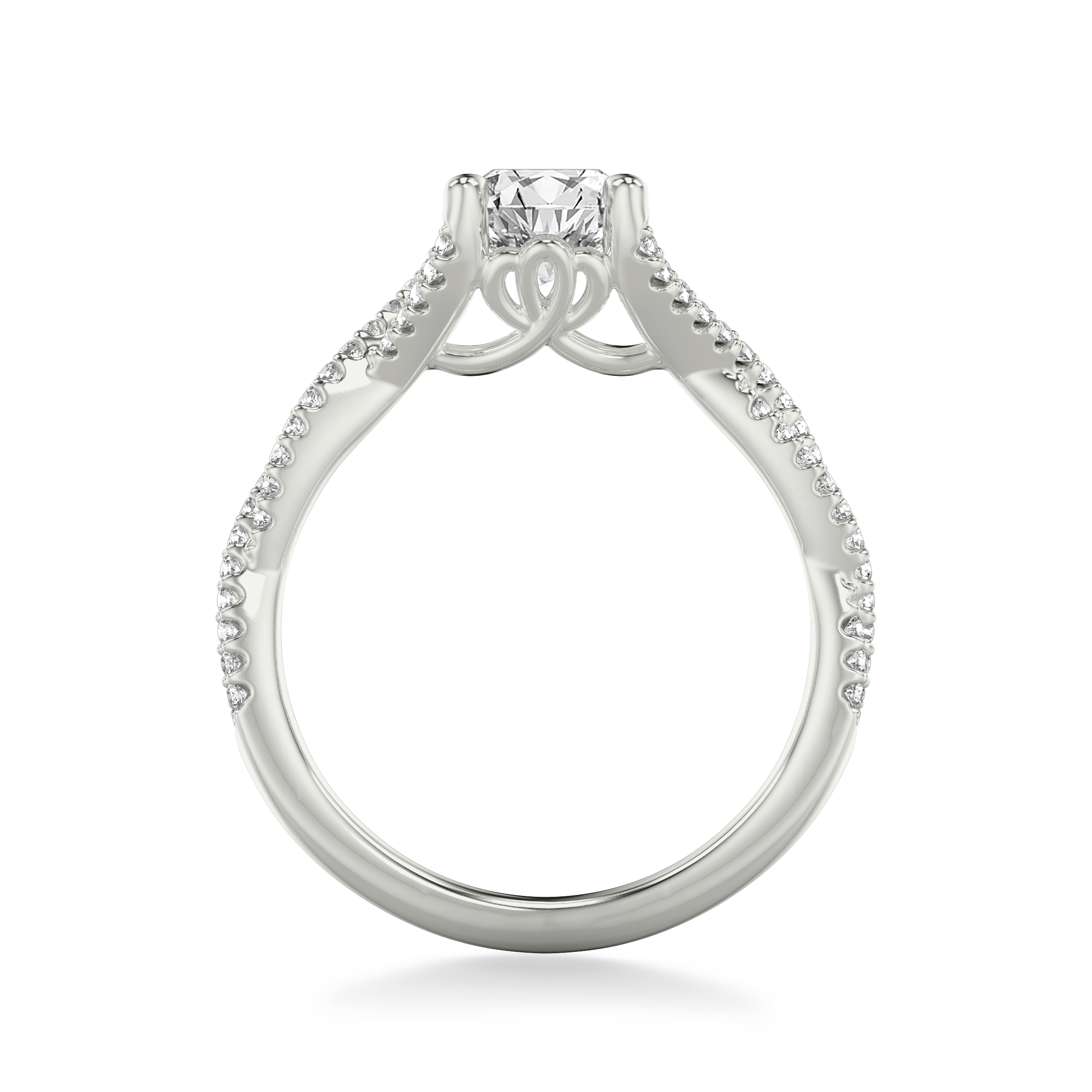 Laney Pave Twist Engagement Ring | Rare Carat®