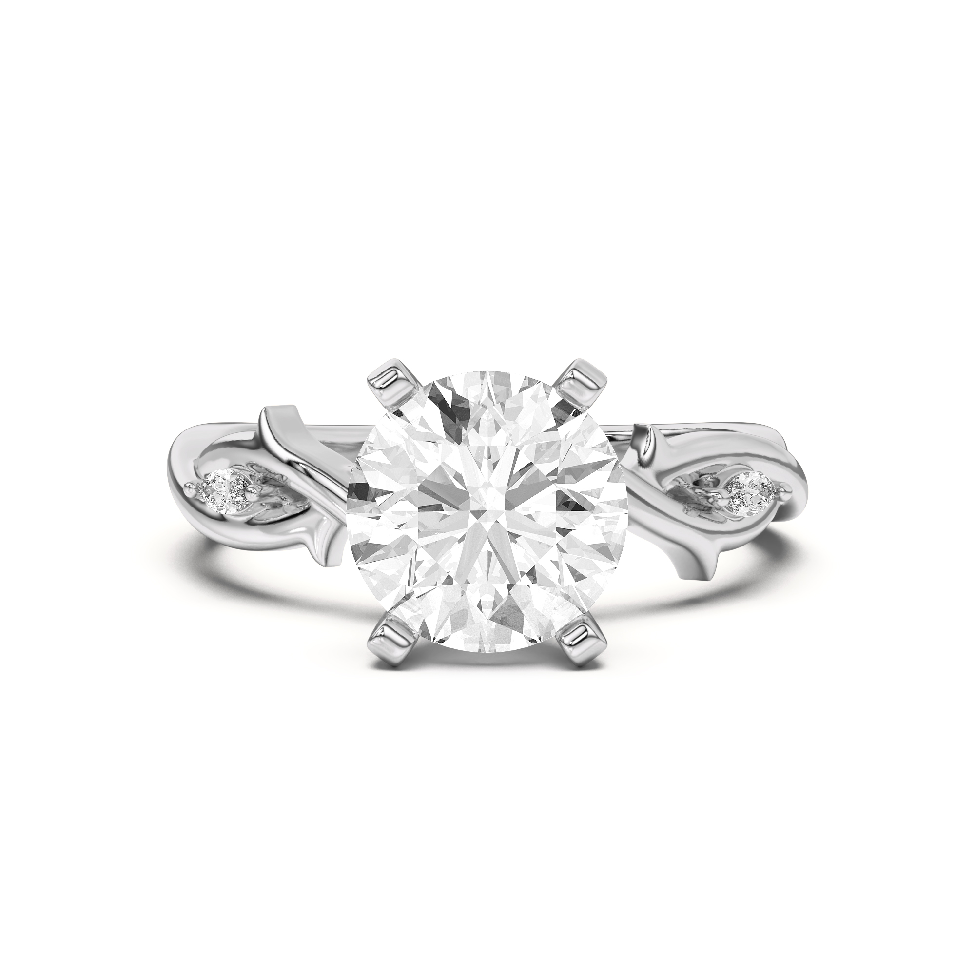 Robin Marquise Diamond Thorn Engagement Ring - Platinum