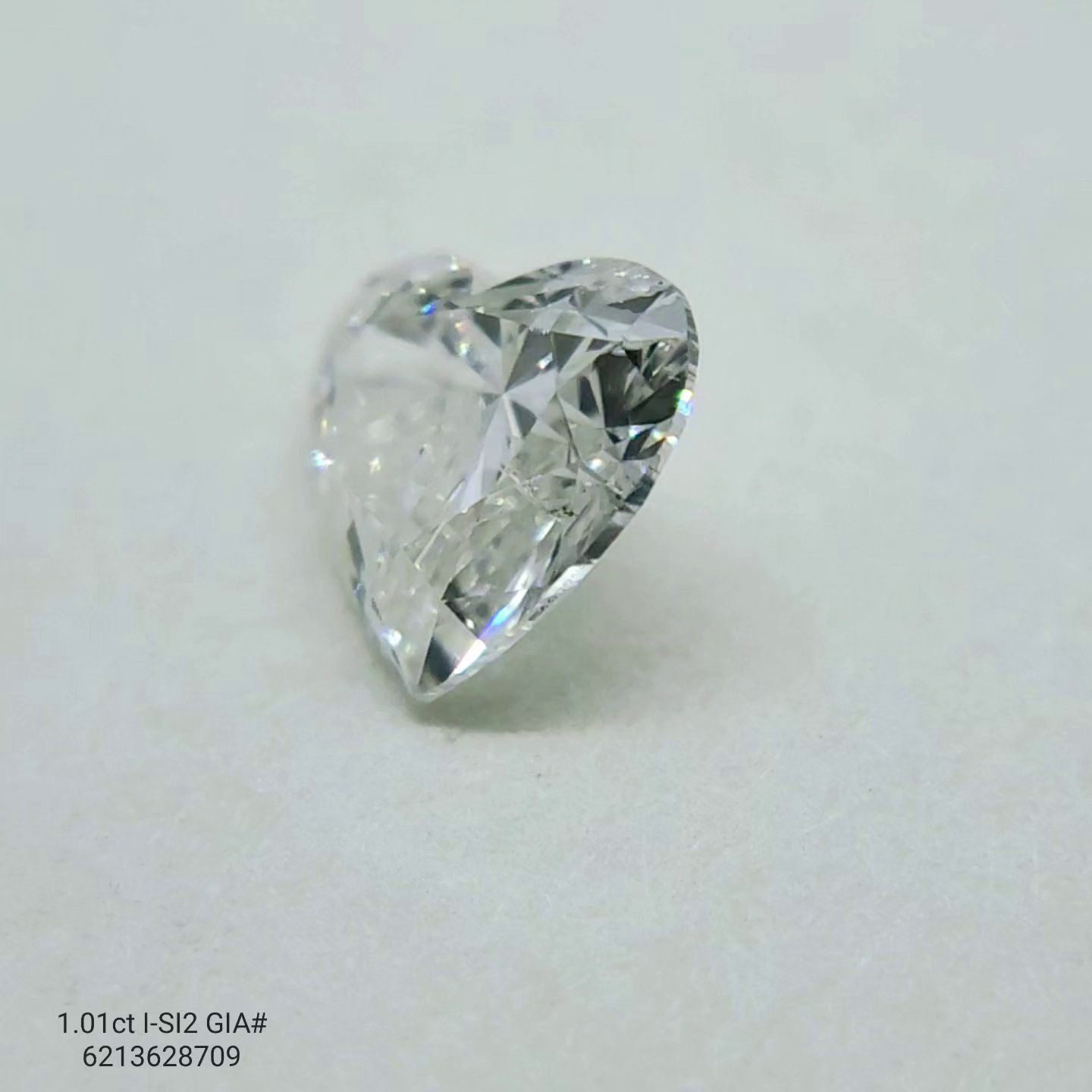 1.01 Carat Natural Diamond, Heart Cut, SI2, I Color, GIA Certified